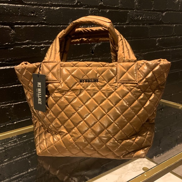 MZ Wallace | Bags | Mz Wallace Metro Tote Deluxe Small Tote Bronze ...